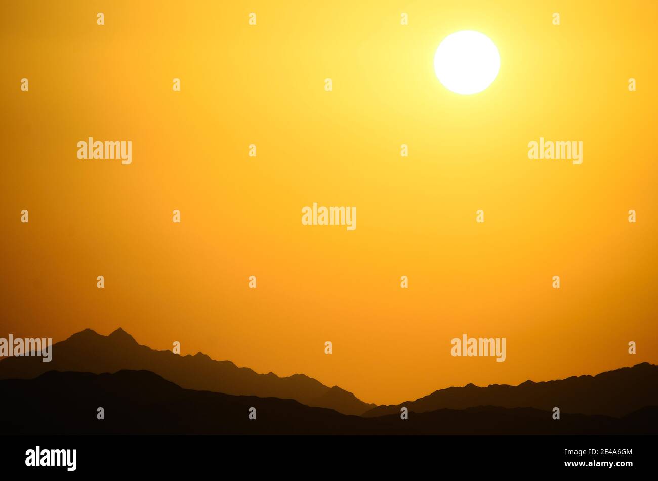 many mountains and beautiful sun on holiday in Egypt Stock Photo - Alamy