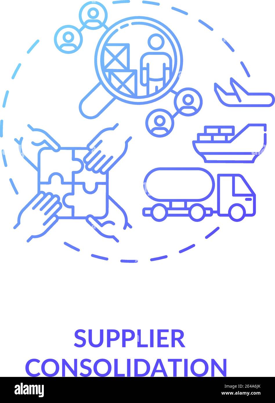 Supplier consolidation concept icon Stock Vector Image & Art - Alamy