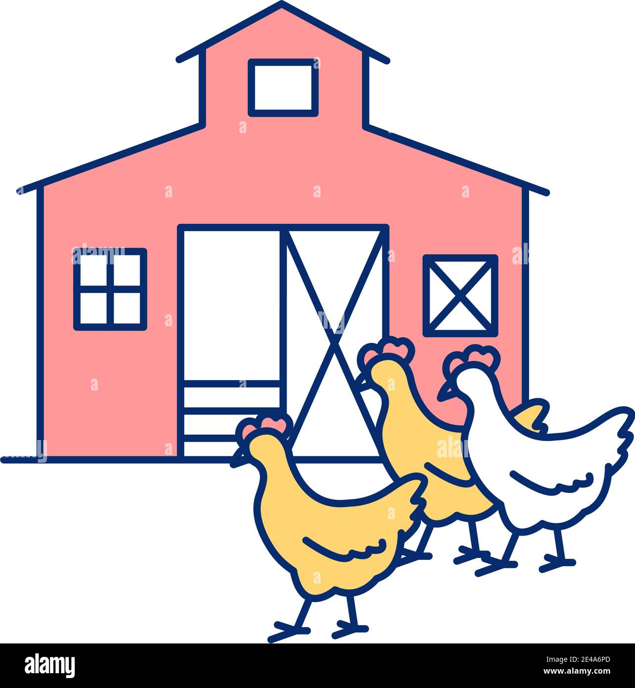 Bio breed chicken Stock Vector Images - Alamy