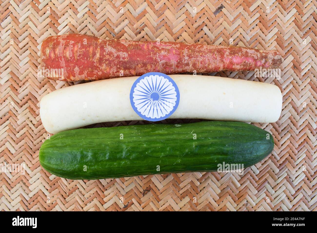 Indian republic day theme of tricolor India flag depicted by healthy ...