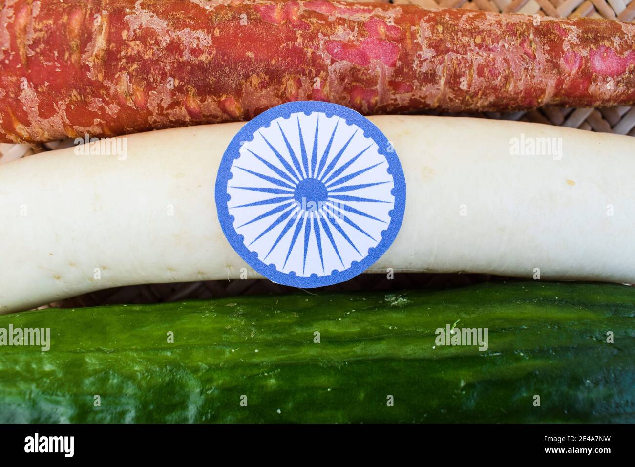 Indian republic day theme of tricolor India flag depicted by healthy ...