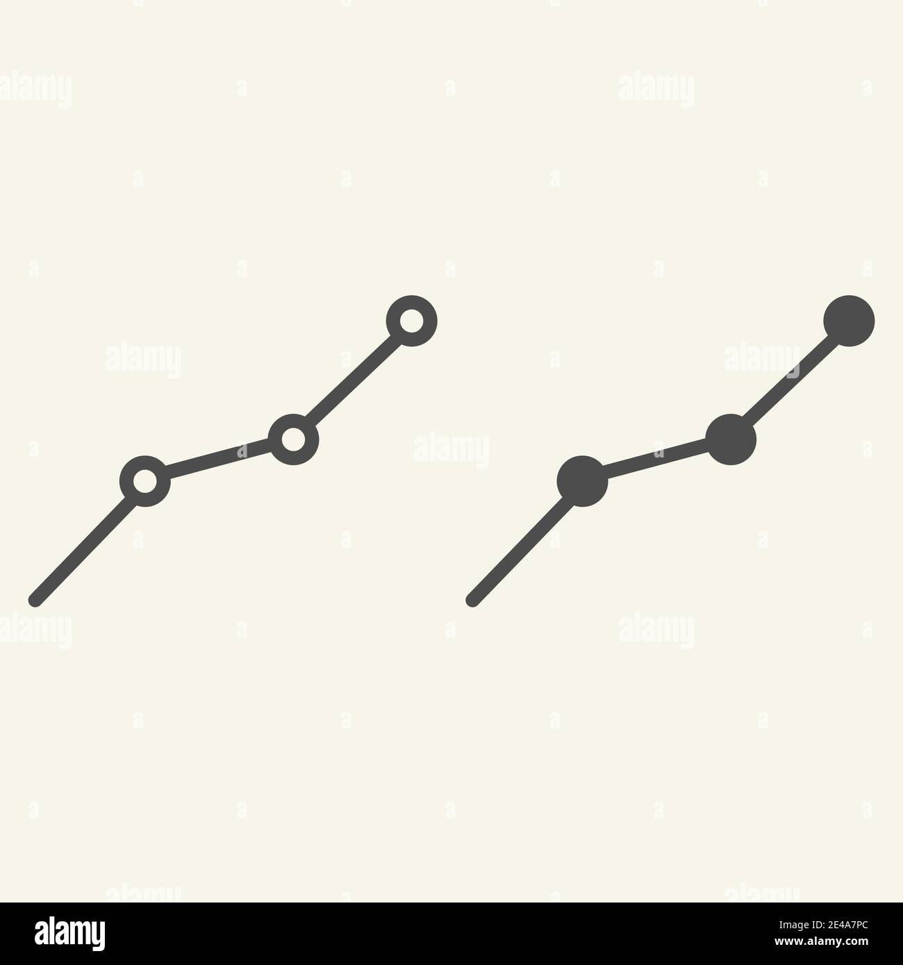 Chart line and glyph icon. Graph vector illustration isolated on white ...