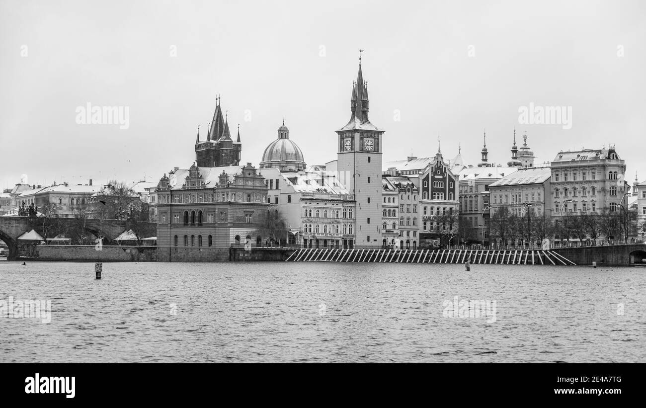 Vltava riverbank Black and White Stock Photos & Images - Alamy