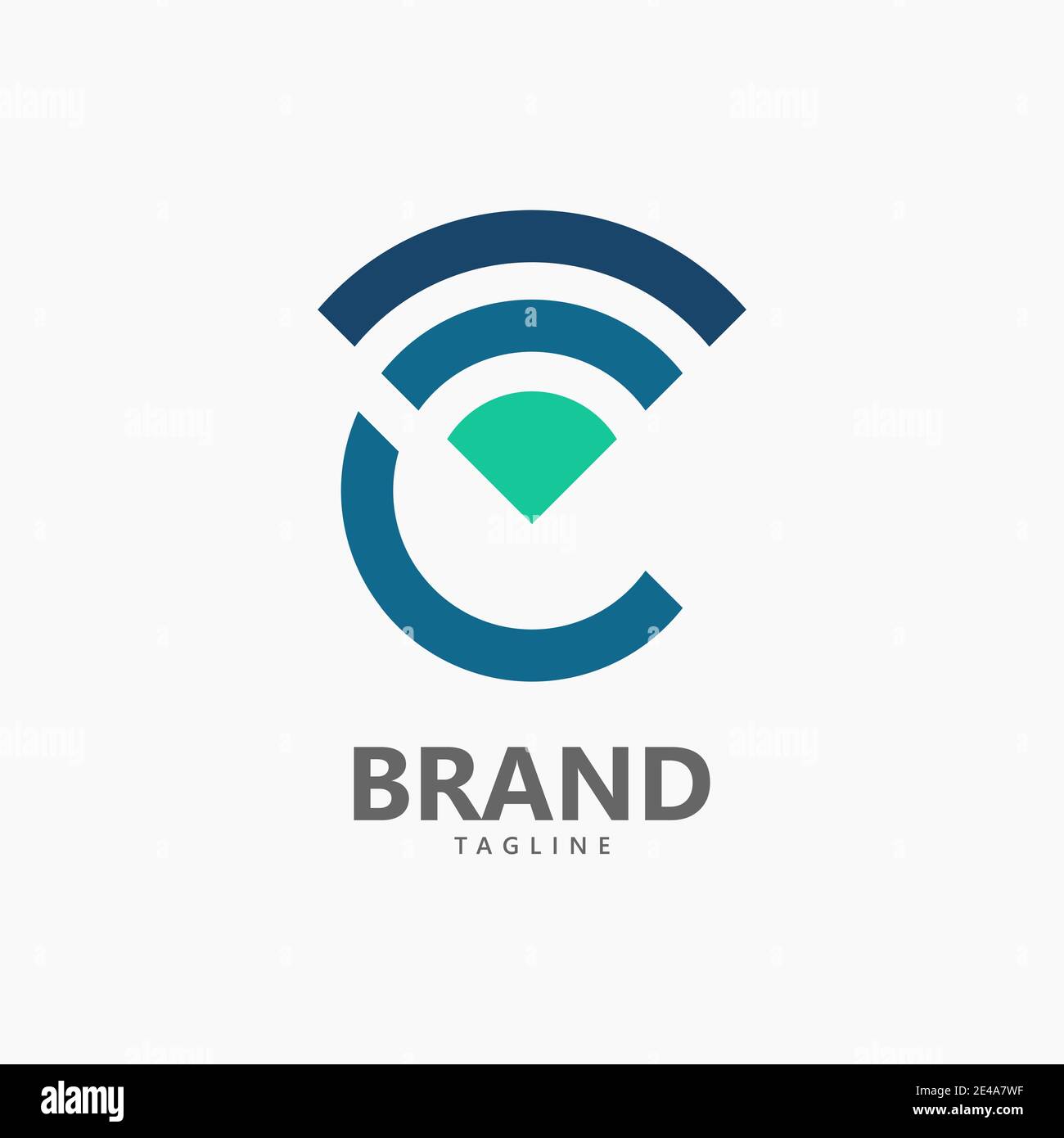LETTER C NETWORK INTERNET LOGO VECTOR TEMPLATE SUITABLE FOR INTERNET ...