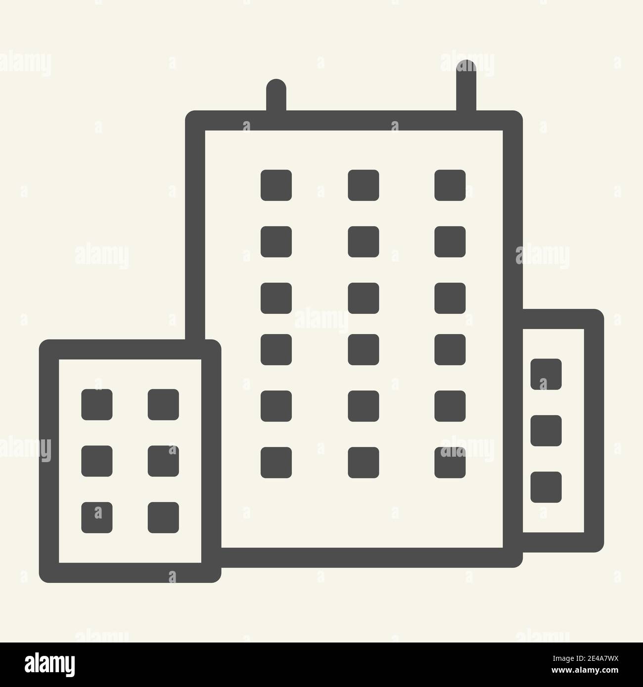 Office building line icon. Architecture vector illustration isolated on ...