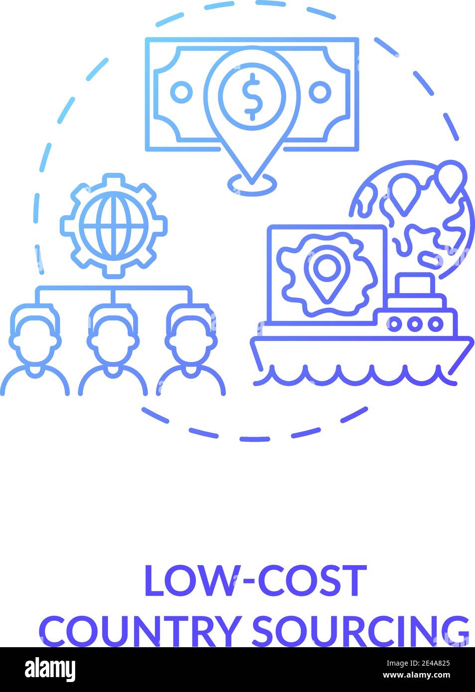 Low-cost country sourcing concept icon Stock Vector Image & Art - Alamy