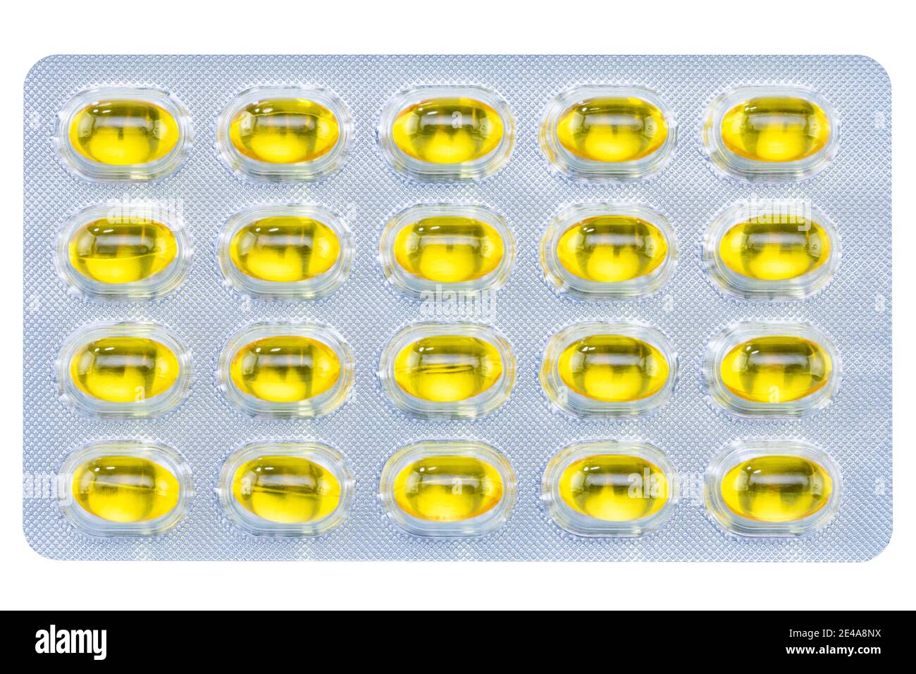Omega 3 capsules from Fish Oil on white background Stock Photo - Alamy
