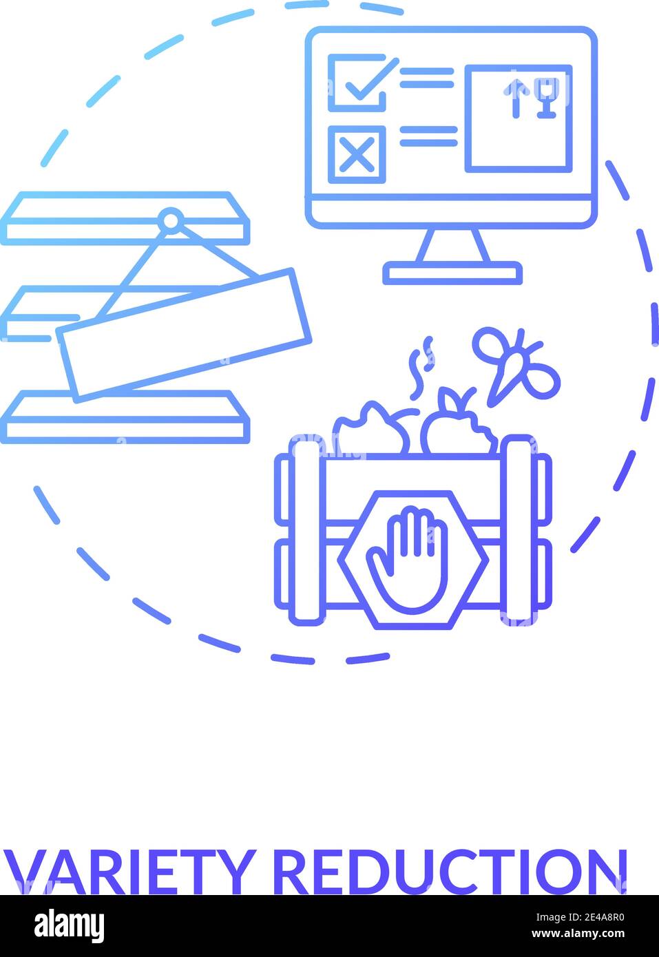 Variety reduction concept icon Stock Vector Image & Art - Alamy