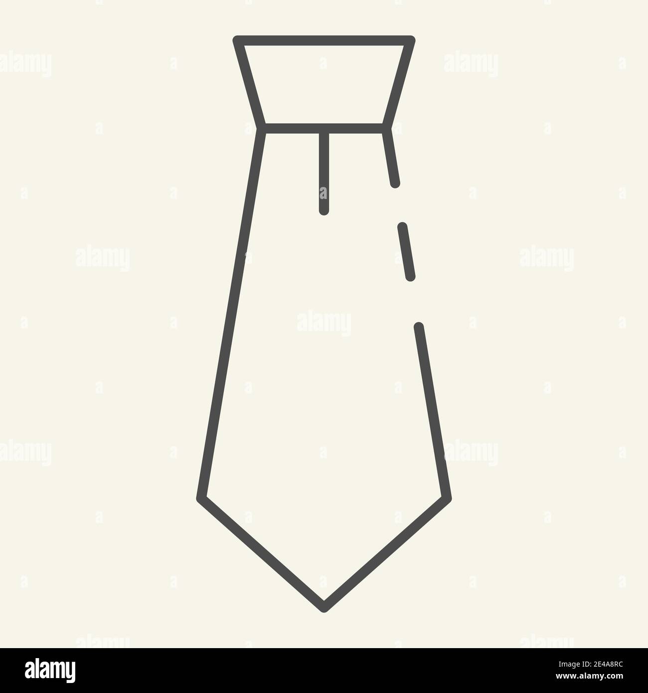 Necktie thin line icon. Tie vector illustration isolated on white ...