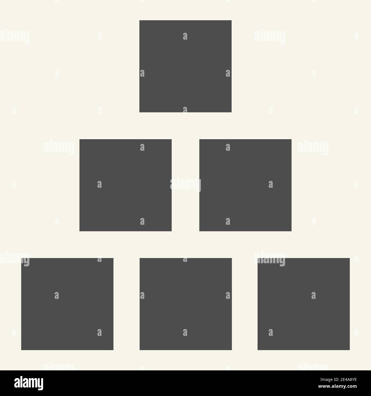 Square chart solid icon. Diagram vector illustration isolated on white ...