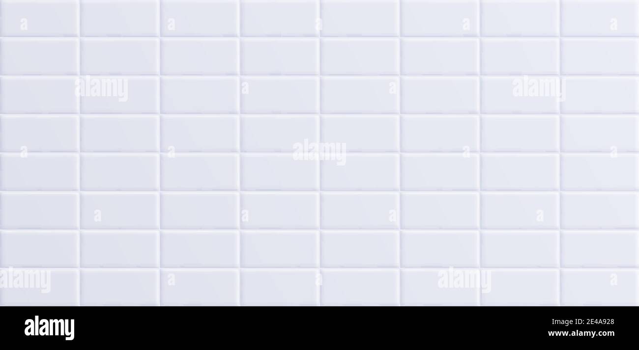 White bathroom tile, clean ceramic wall surface background Stock Vector ...