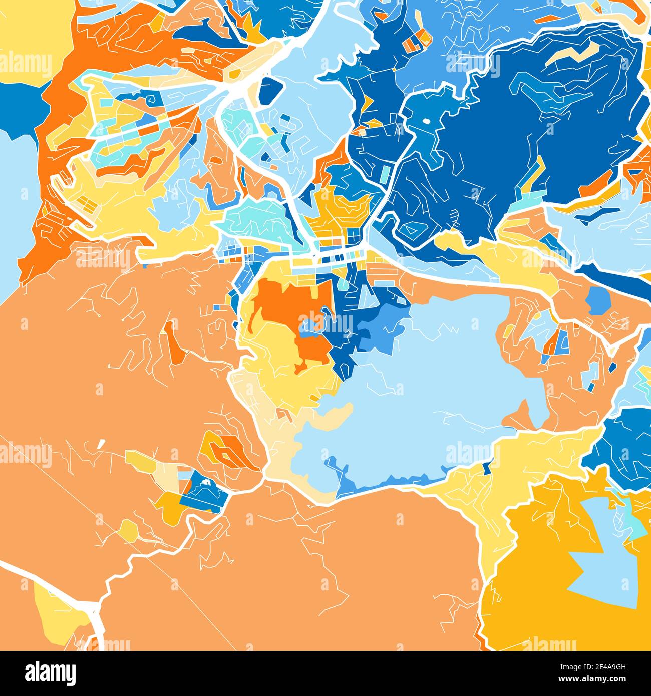 Venezuela map in blue Stock Vector Images - Alamy