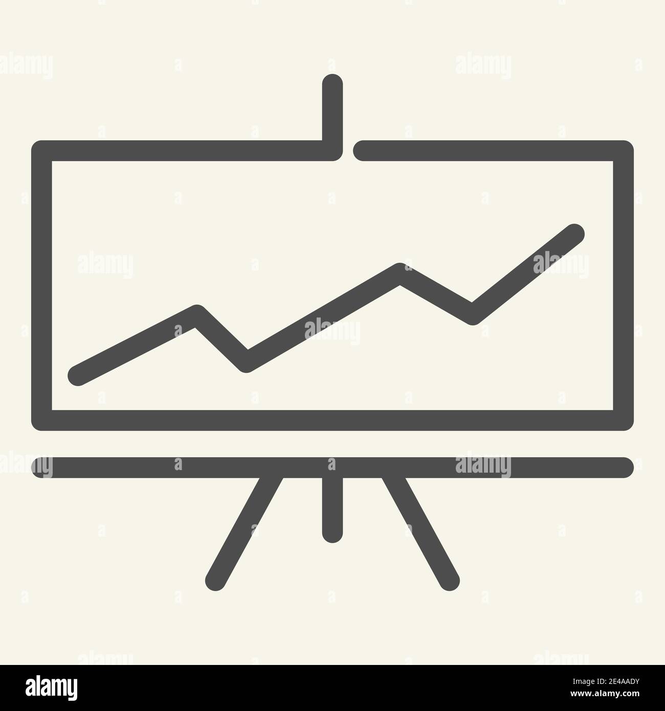 Presentation line icon. Infographic vector illustration isolated on ...