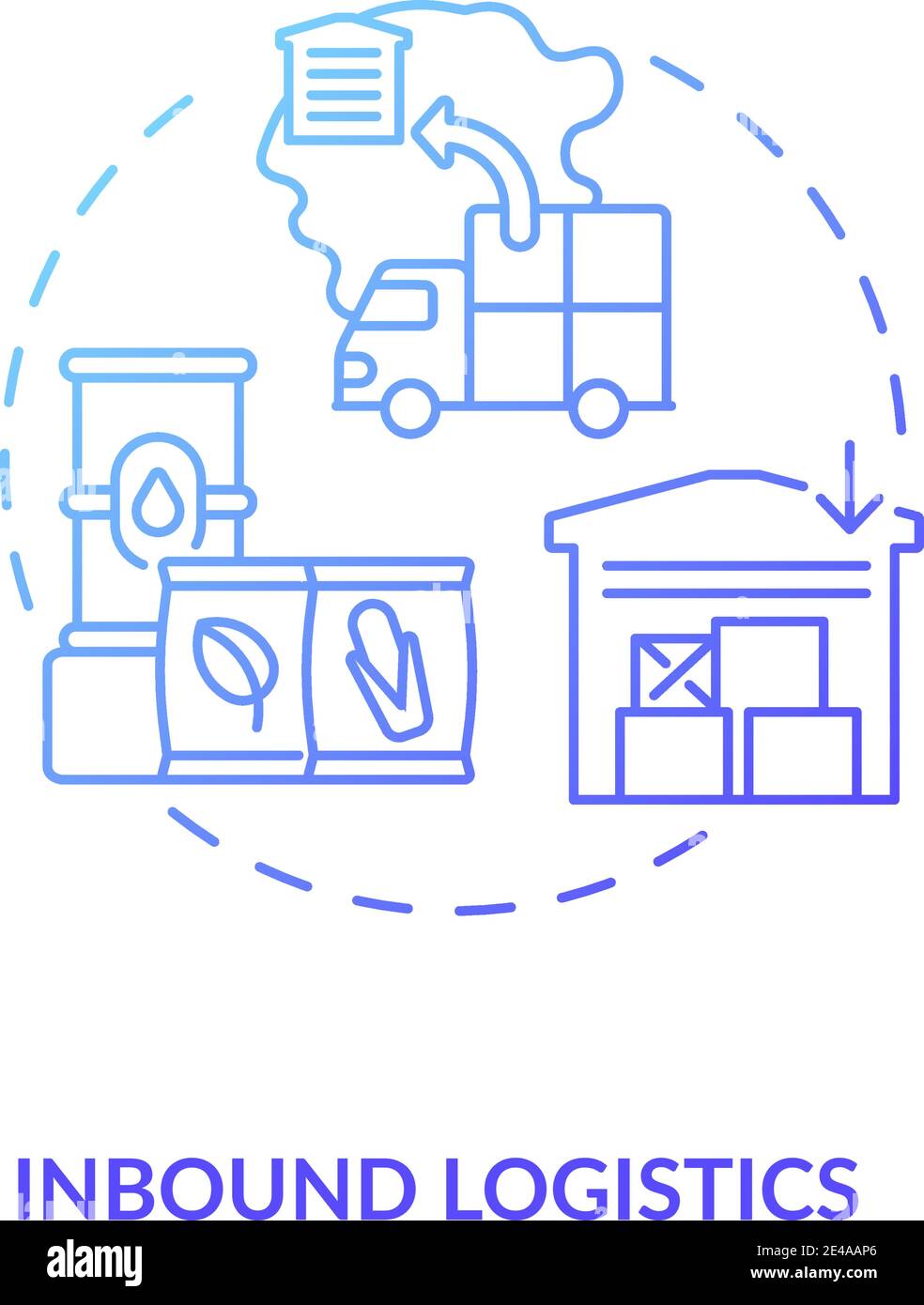 Inbound logistics concept icon Stock Vector Image & Art - Alamy