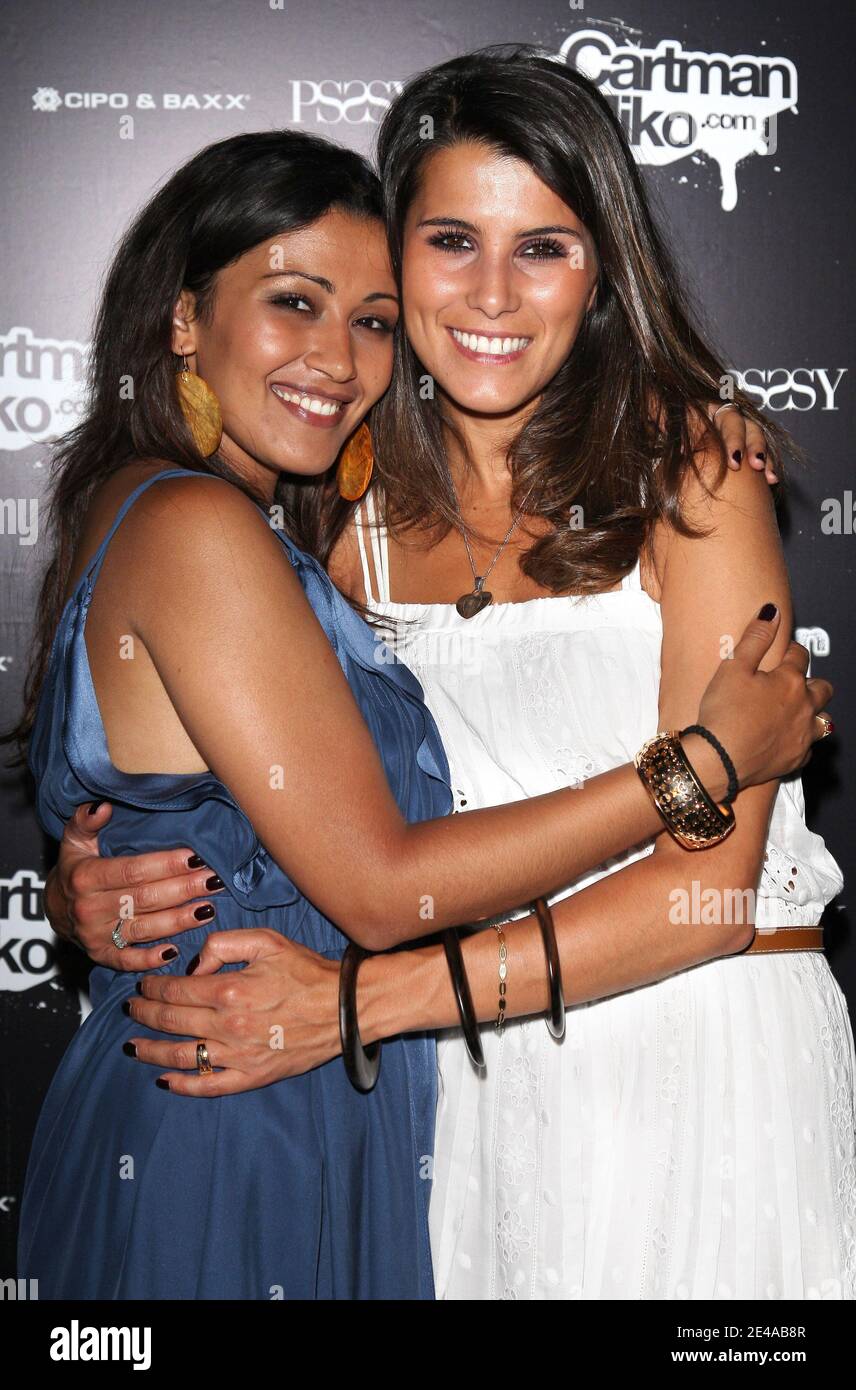 Karima Charni and Karine Ferri during 'Smoker Production' Launch Party ...