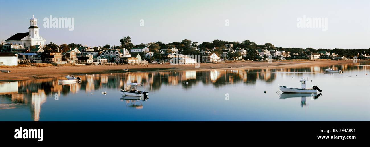 Boats in an ocean, Cape Cod, Barnstable County, Massachusetts, USA ...