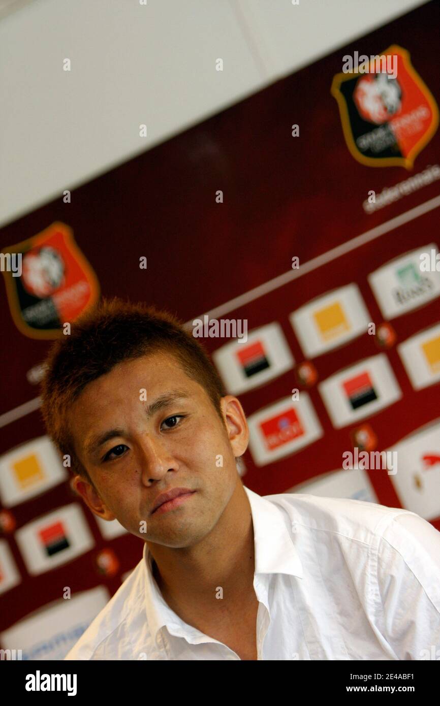 New Stade Rennais soccer player Junichi Inamoto during his presentation ...