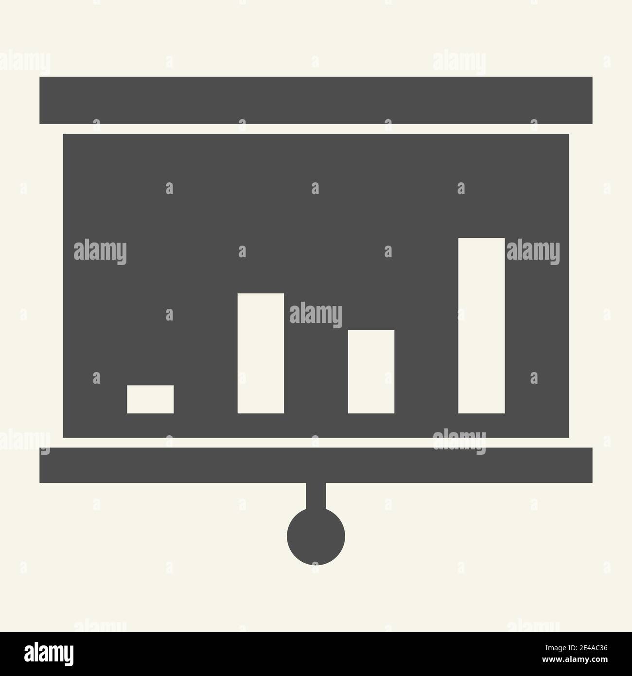 Presentation billboard solid icon. Board presentation vector illustration isolated on white ...