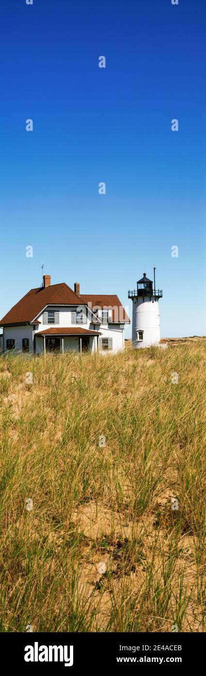 View of a lighthouse, Race Point Light, Provincetown, Cape Cod ...