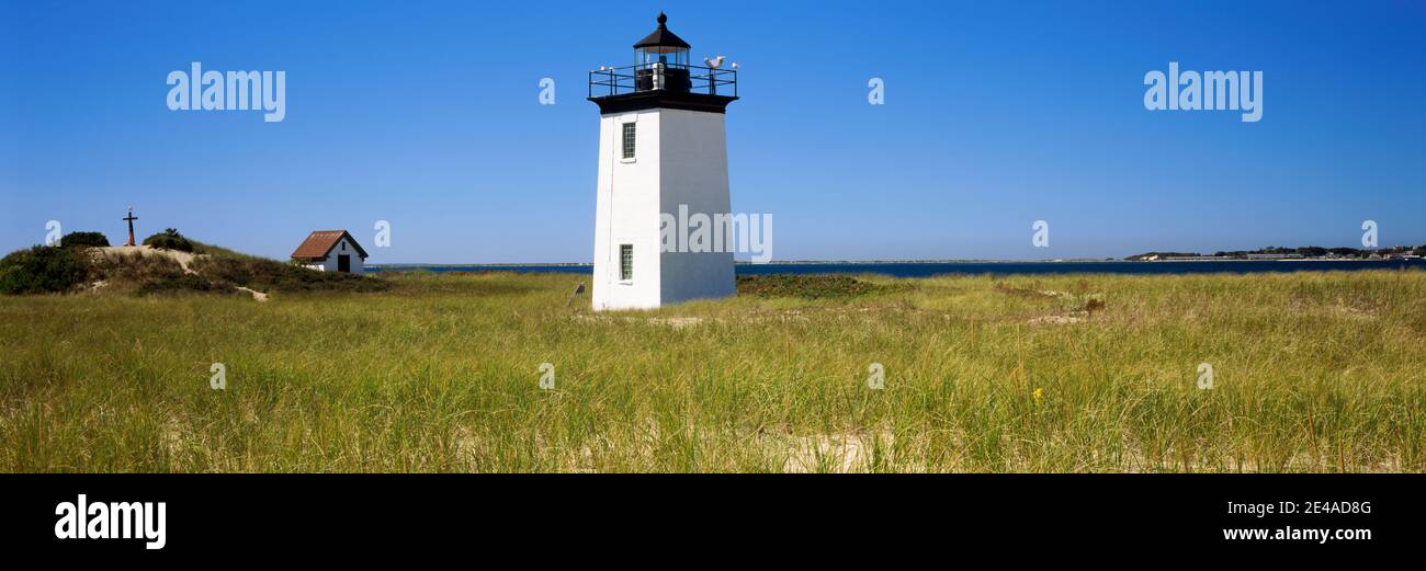 Lighthouse on the beach, Long Point Light, Long Point, Provincetown ...