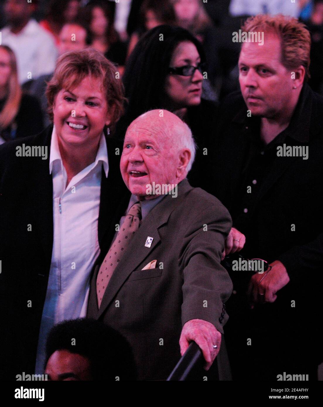 Actor Mickey Rooney attends the memorial service for Michael Jackson at ...