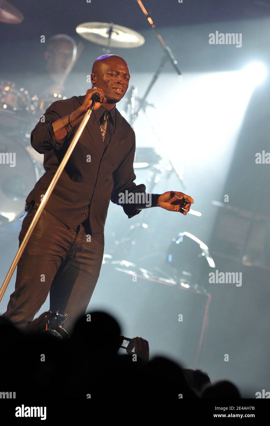 Singer Seal performs live on stage at the Palais Bercy, in Paris ...
