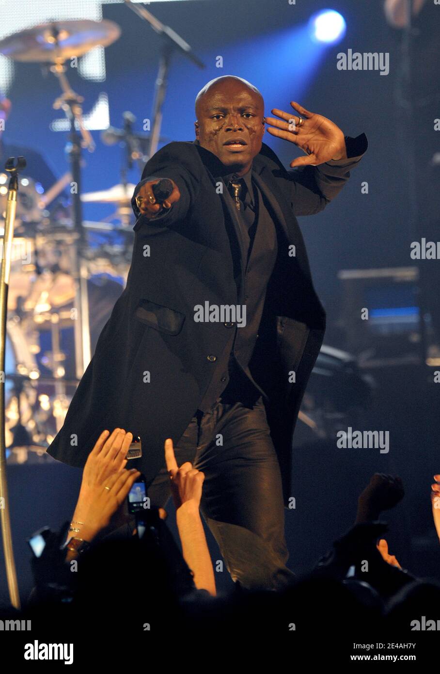 Singer Seal performs live on stage at the Palais Bercy, in Paris ...