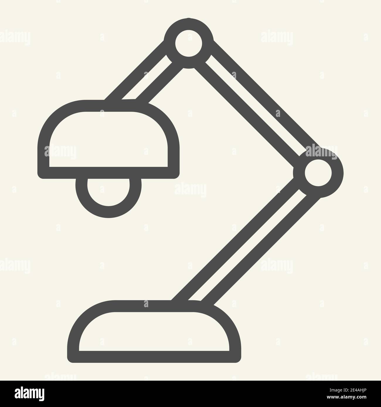 Desk lamp line icon. Light vector illustration isolated on white. Table ...