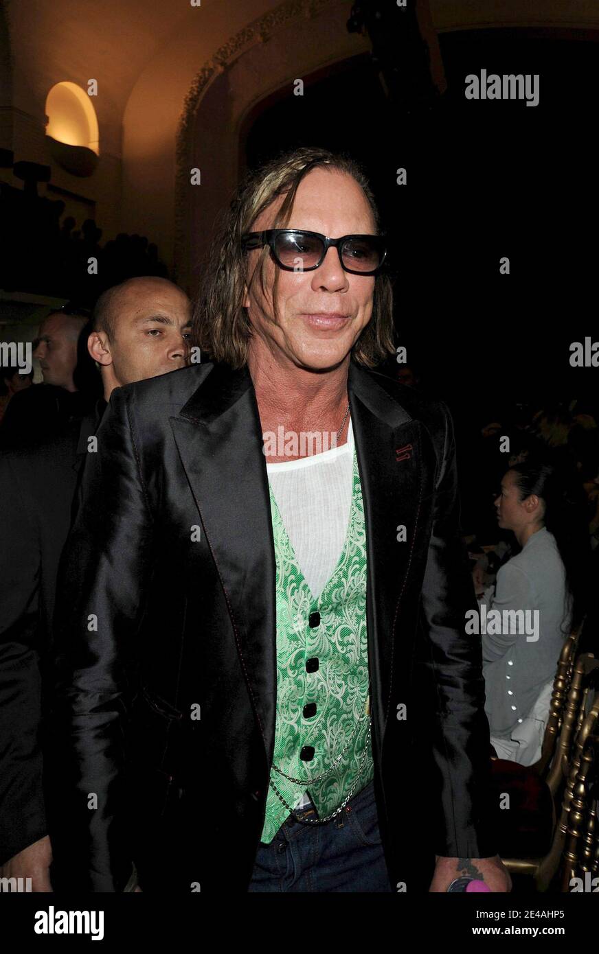 Micky Rourke attends the Jean-Paul Gaultier Fall-Winter 2009-2010 ...