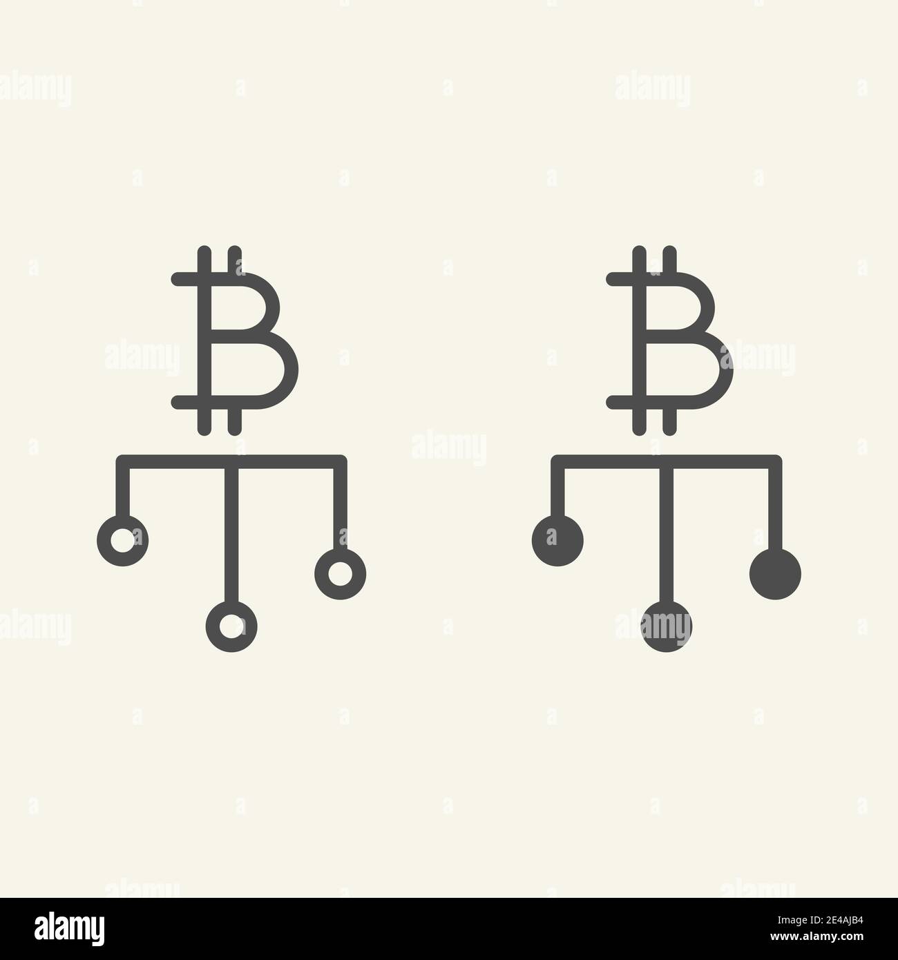 Crypto diagram line and glyph icon. Bitcoin chart vector illustration isolated on white ...