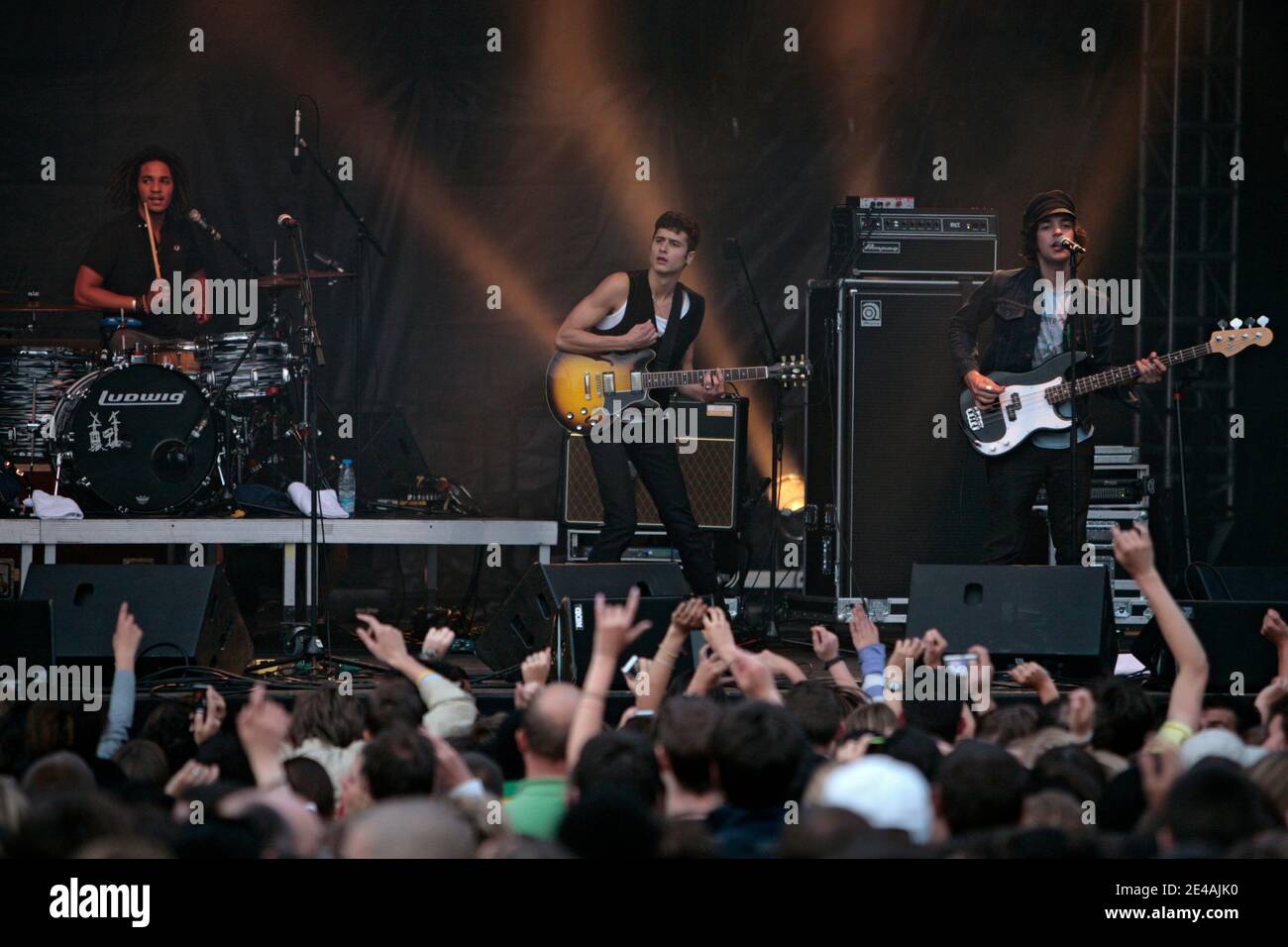 French music band BB Brunes performs live in Tourcoing, north of France ...