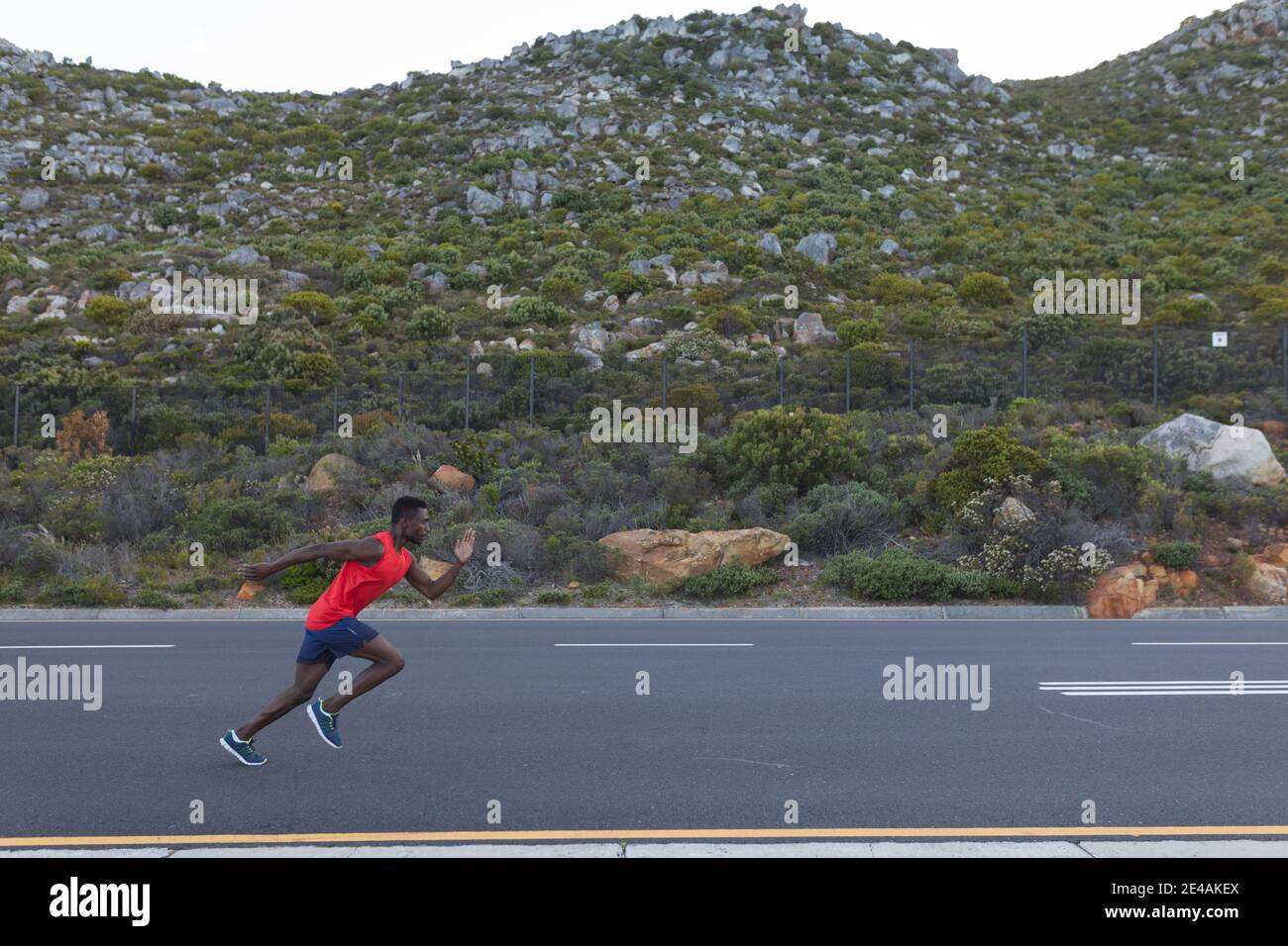 African american man running hi-res stock photography and images - Alamy