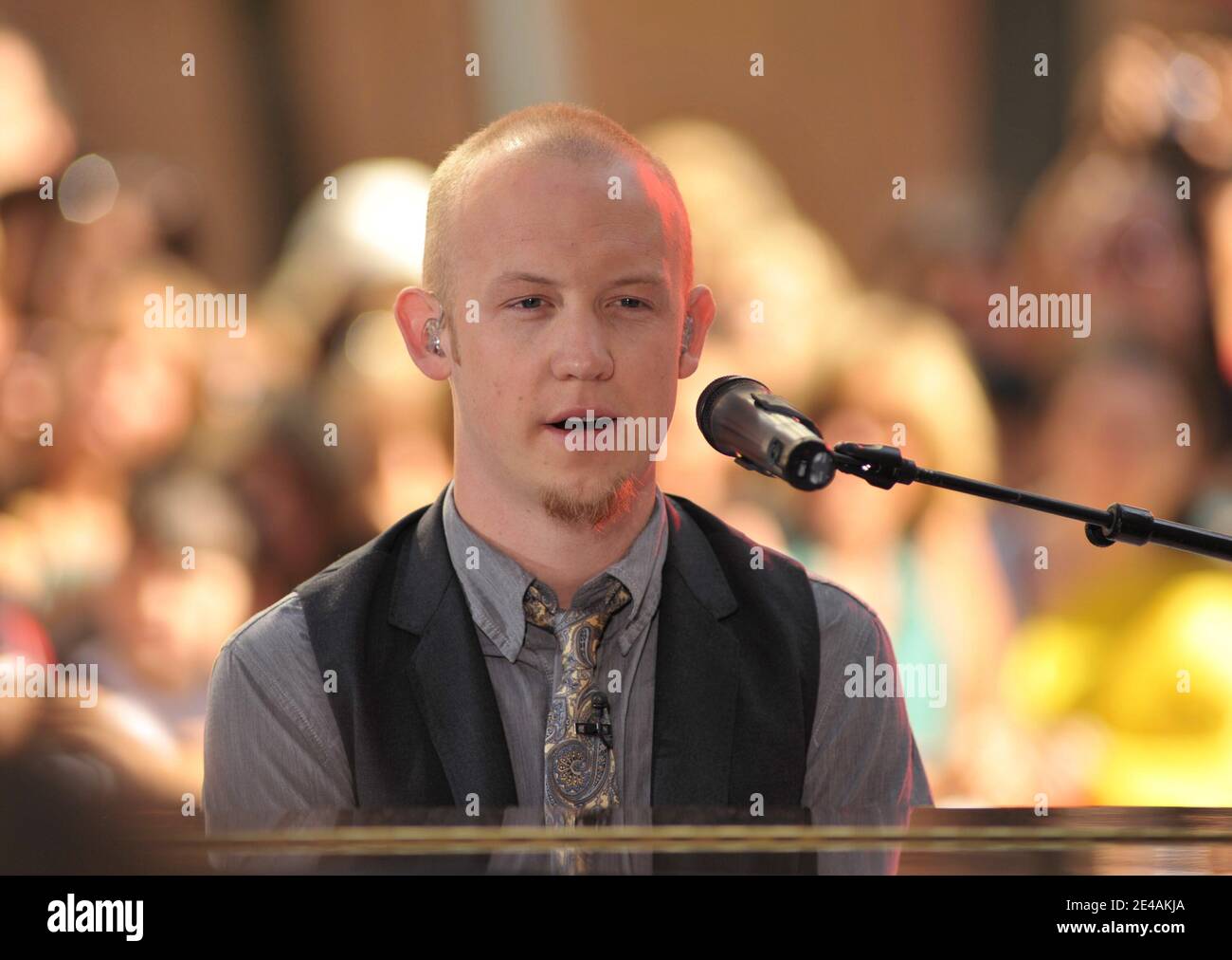 Isaac Slade, lead singer of the band 'The Fray' performs on NBC's ...
