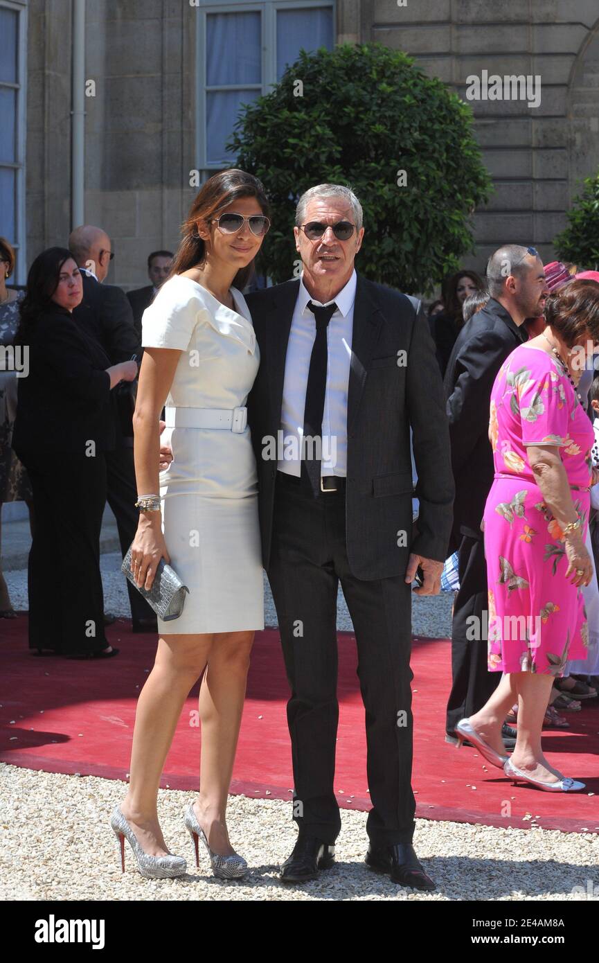 Jean-Claude Darmon and his wife arrive at the Garden Party at Elysee ...
