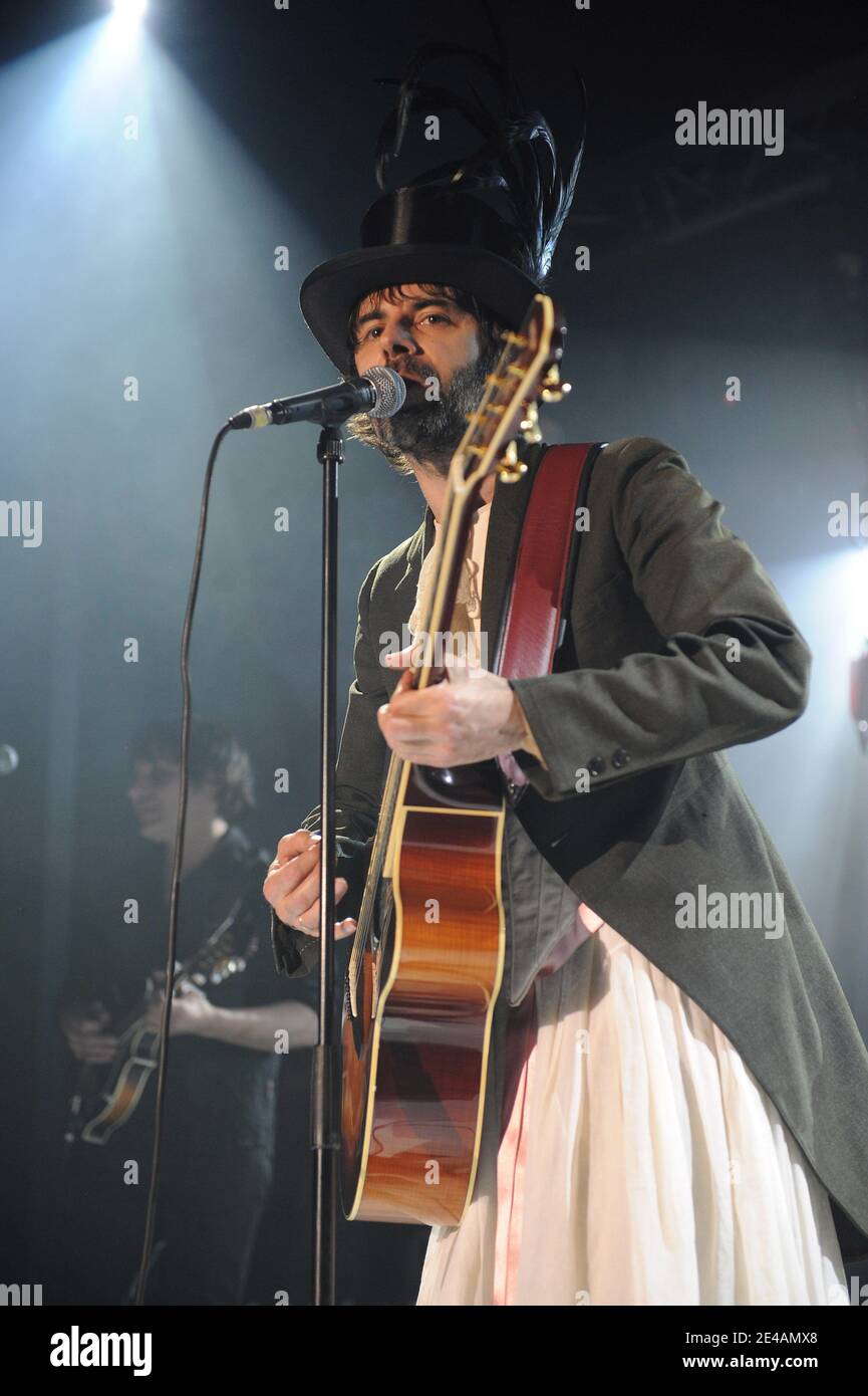 Thomas Fersen performs in Geneva, Switzerland on March 8, 2009. Photo ...