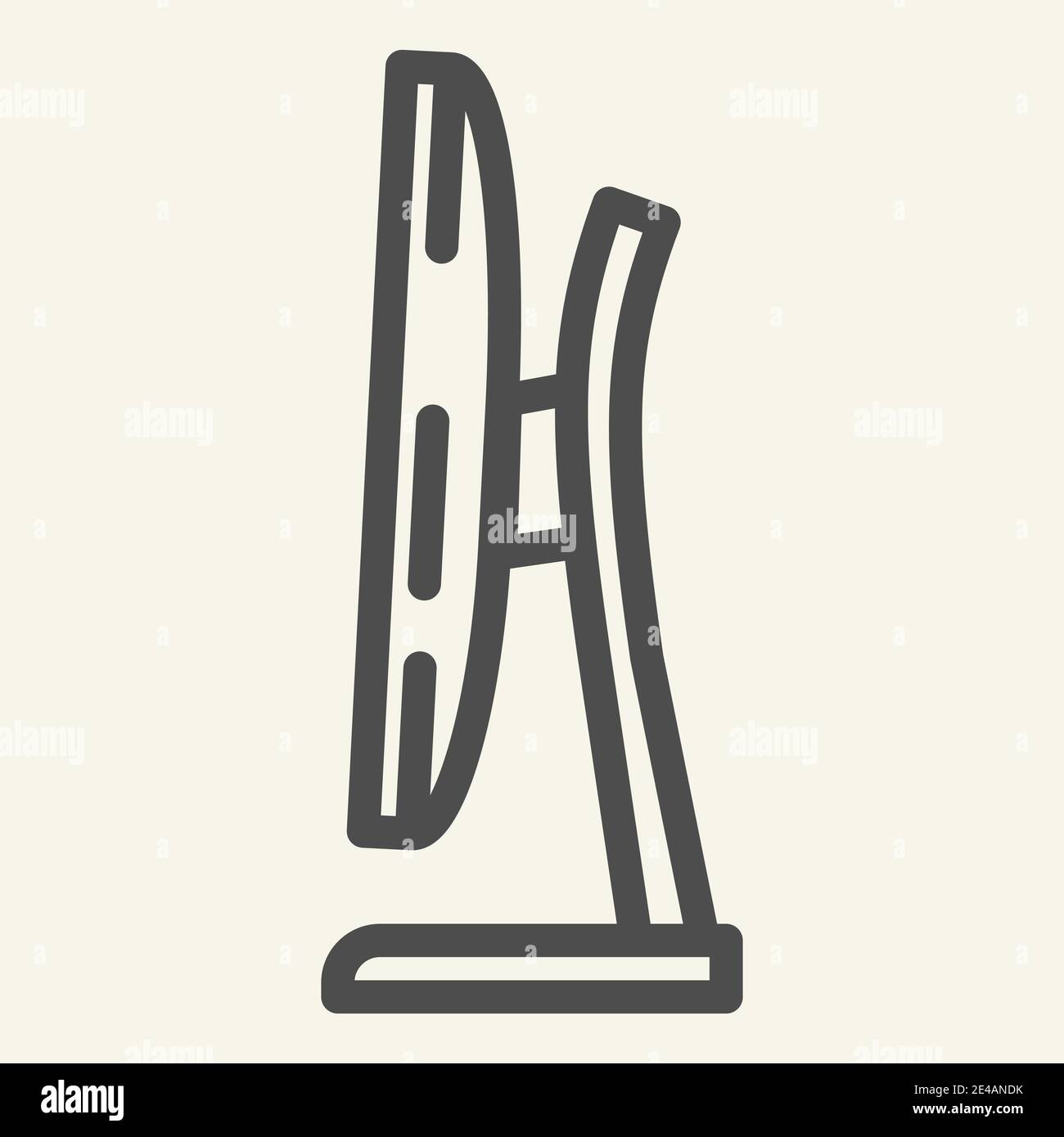 Computer monitor line icon. Display vector illustration isolated on ...