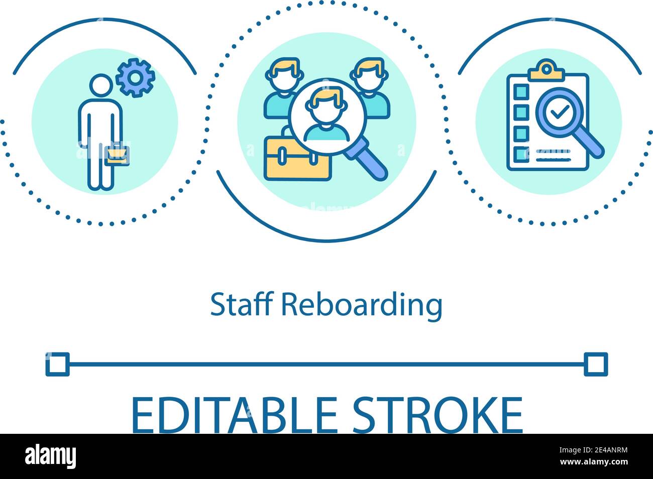 Staff reboarding concept icon Stock Vector Image & Art - Alamy