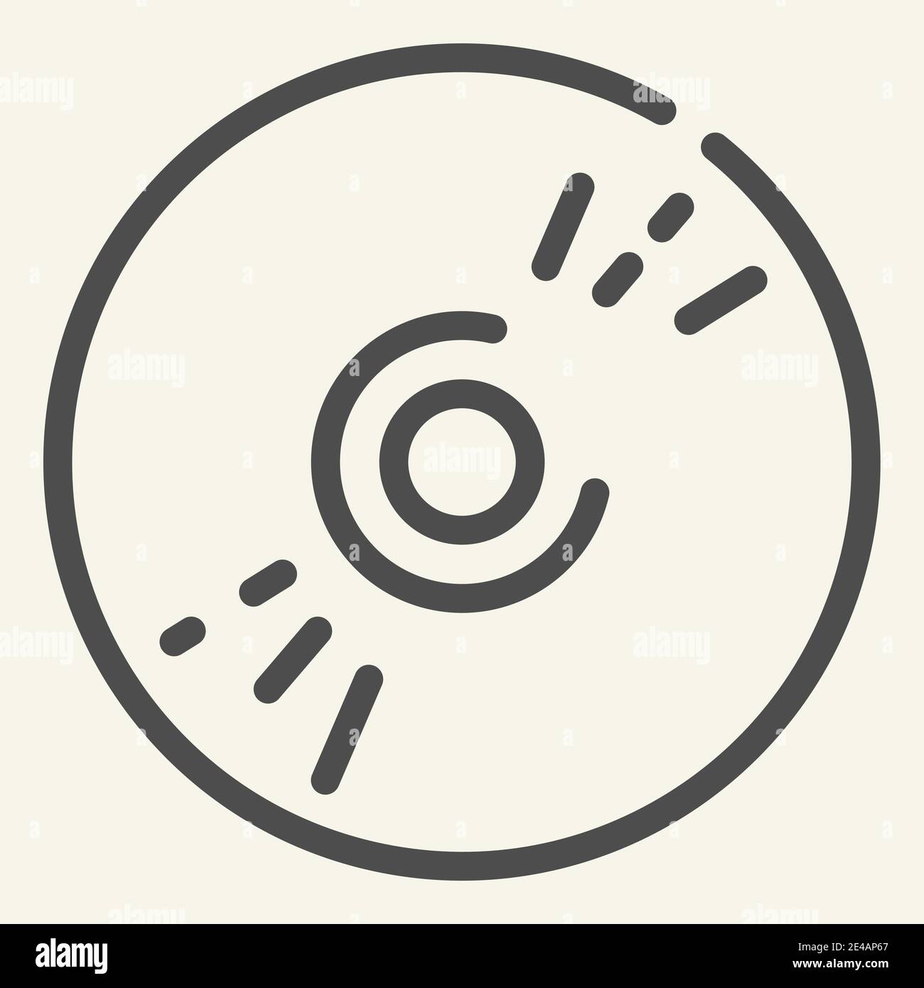 CD disc line icon. Data vector illustration isolated on white. Dvd ...