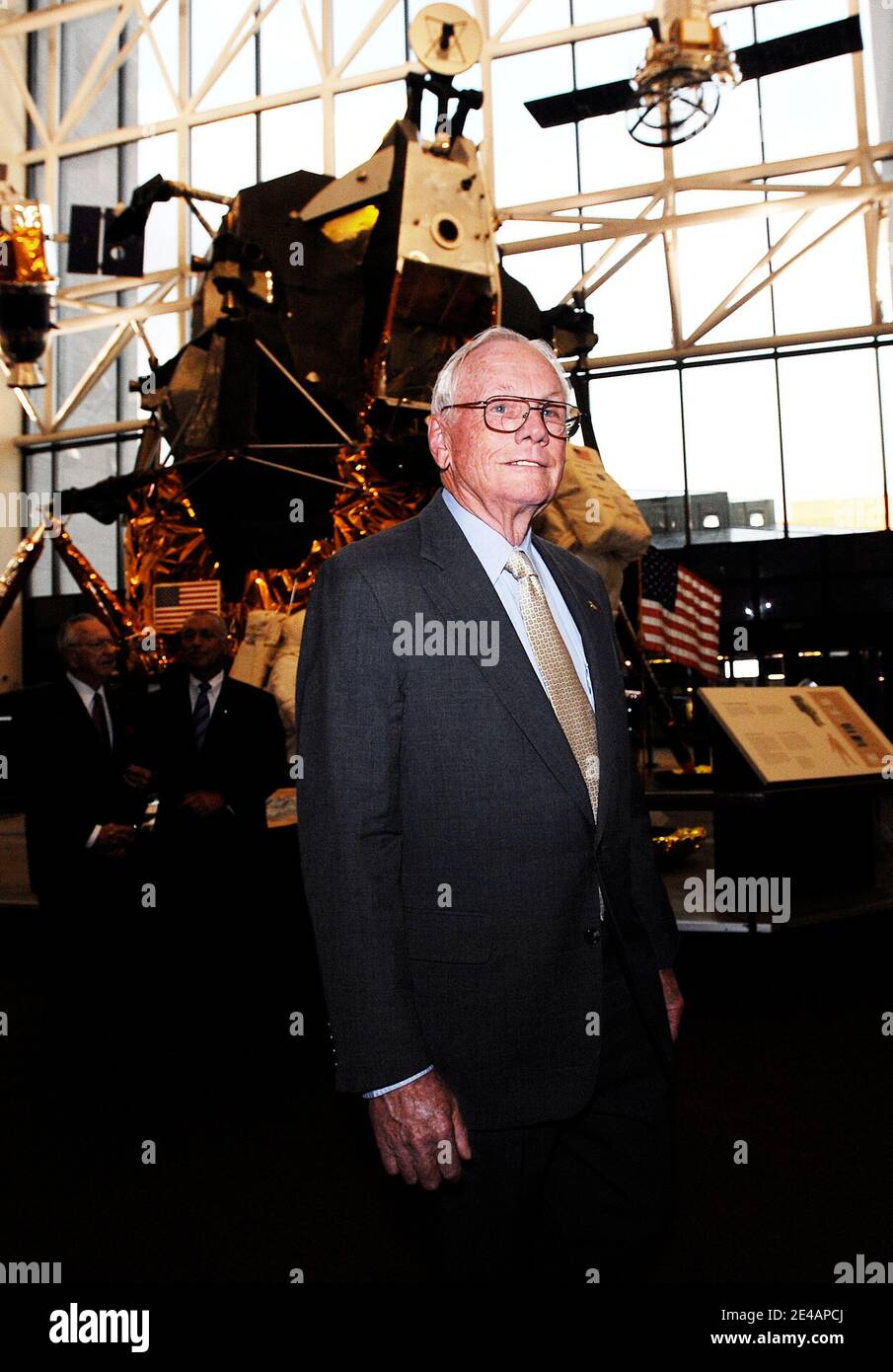 Neil Armstrong, the first man on the Moon attends a joint lecture on ...
