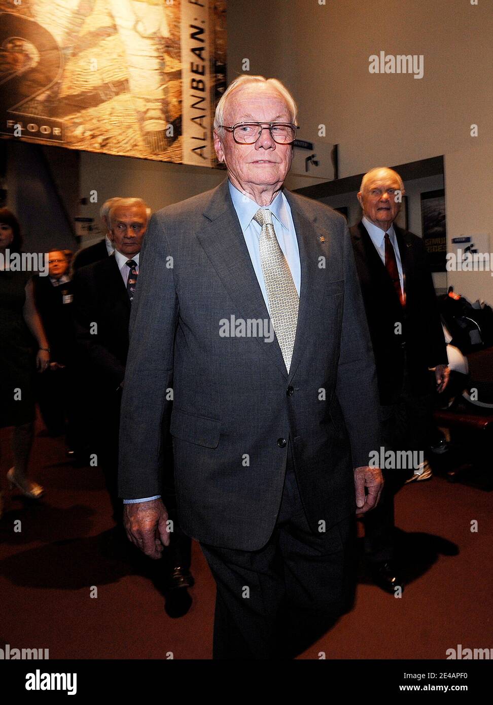 Neil Armstrong, the first man on the Moon attends a joint lecture on ...