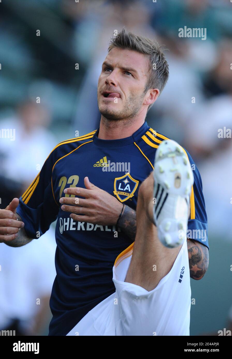 David Beckham returns to the LA Galaxy for his first home game of the ...
