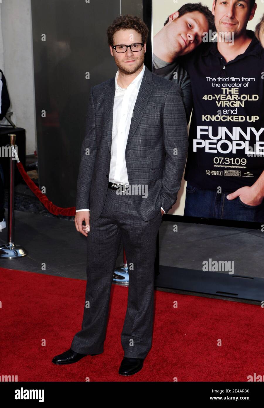 Seth Rogen attending the premiere of 'Funny People' held at the ...