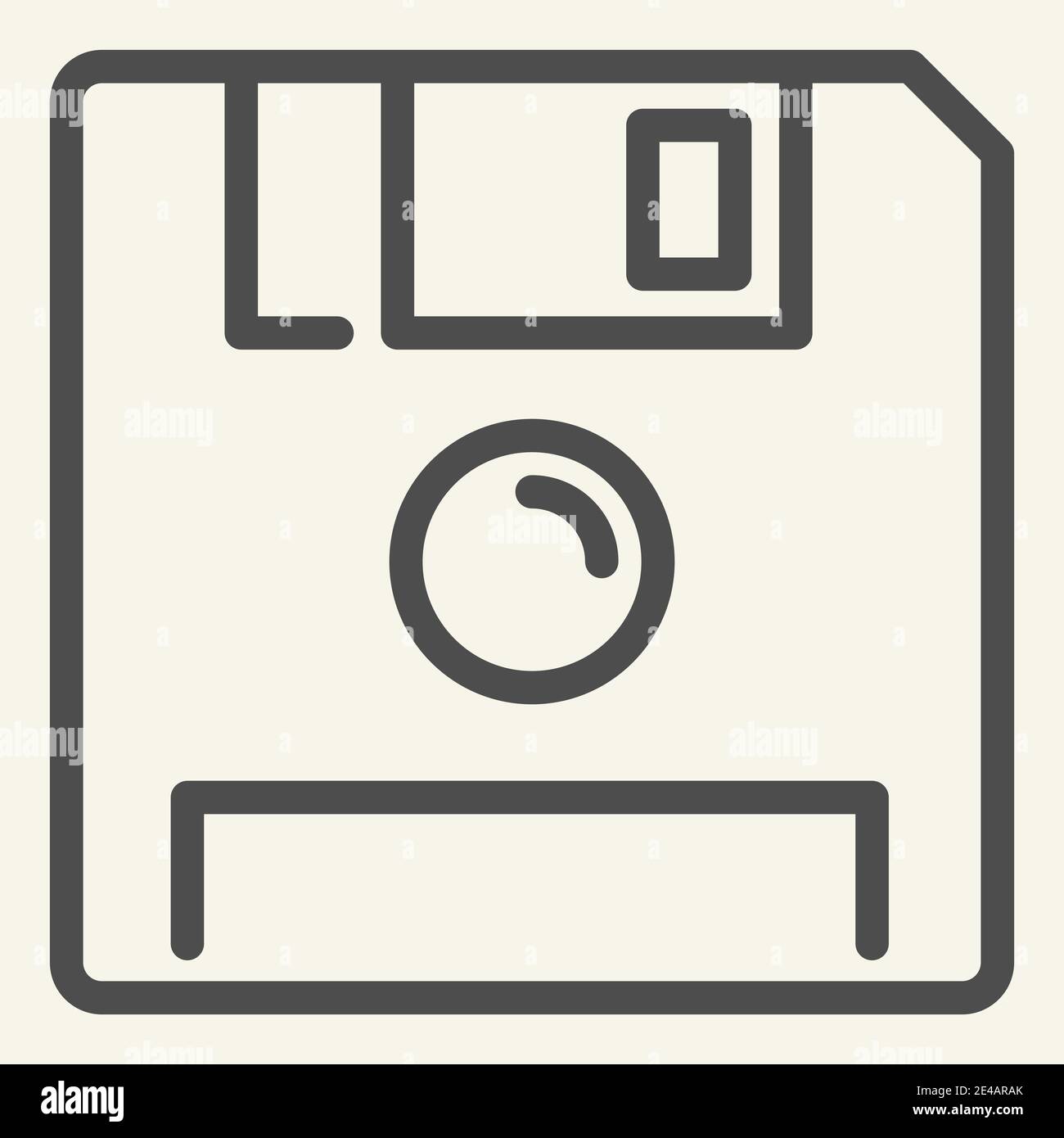 Save line icon. Diskette vector illustration isolated on white. Floppy ...