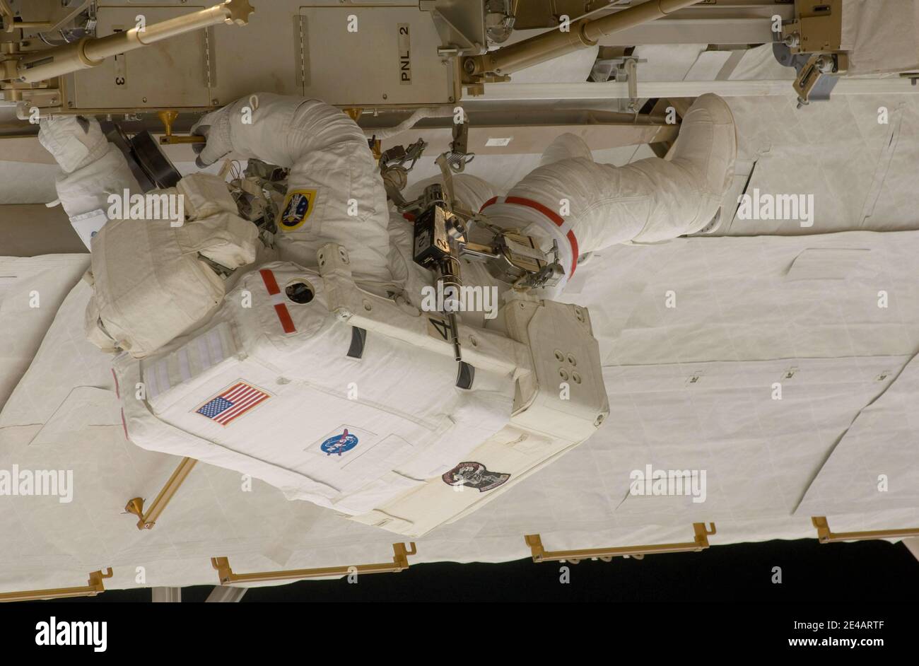 Astronaut Tom Marshburn performs his first spacewalk and the Endeavour ...