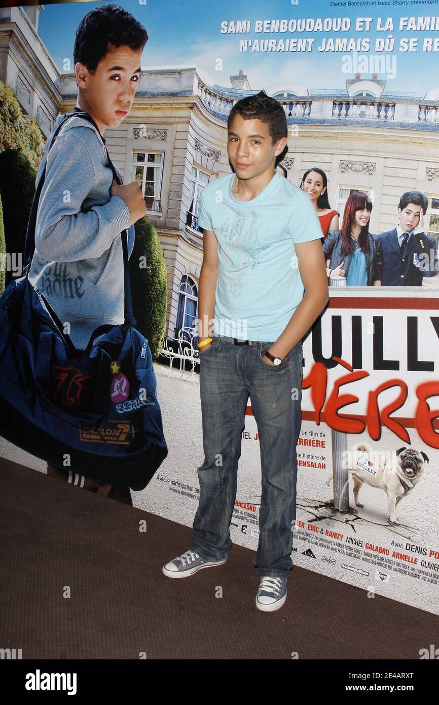 Samy Seghir attends the premiere of 'Neuilly Sa Mere' held at Gaumont ...