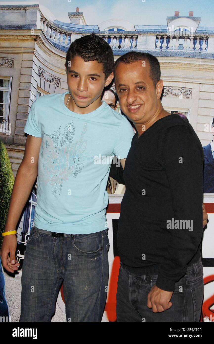 Samy Seghir and Booder attend the premiere of 'Neuilly Sa Mere' held at ...