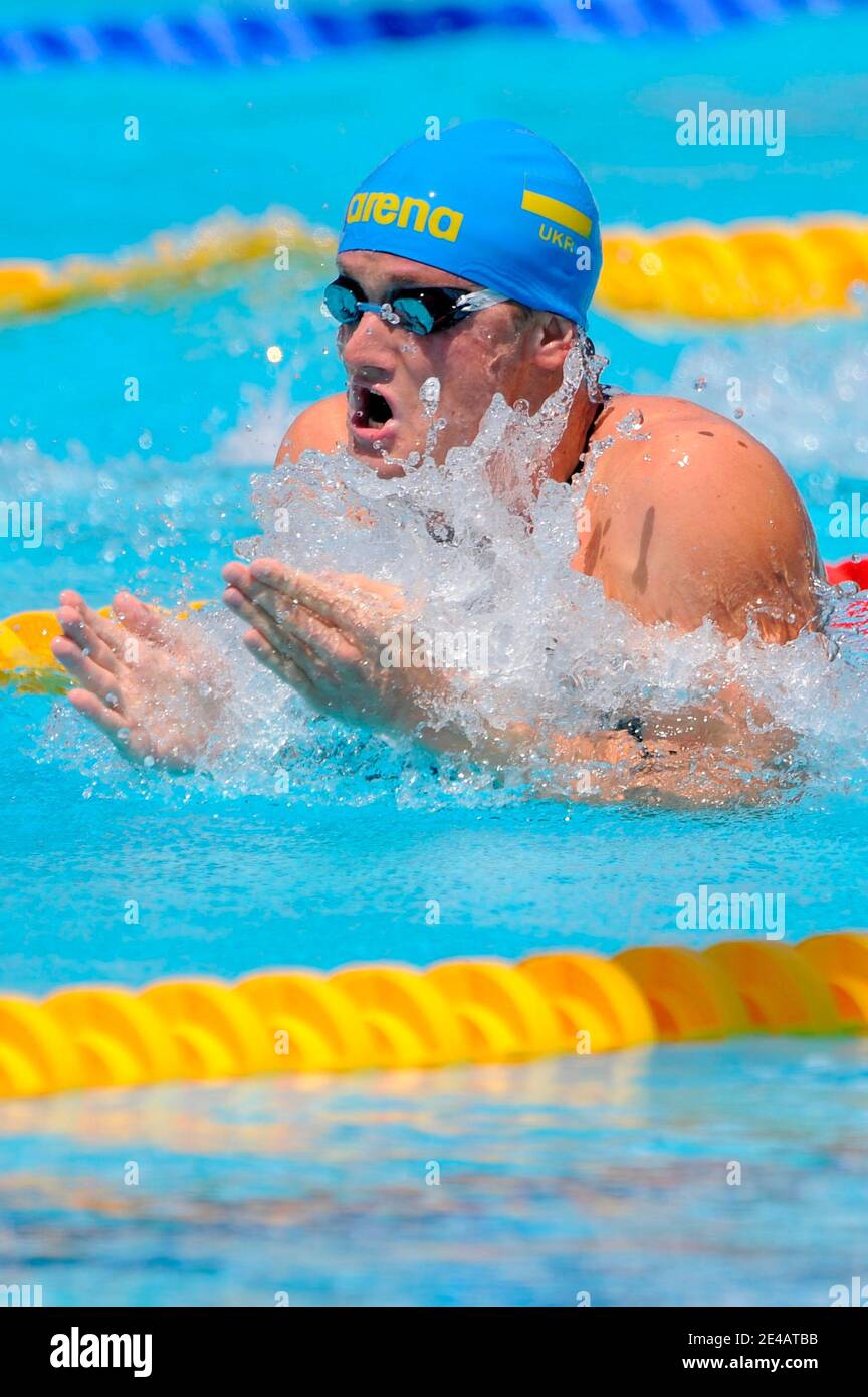 Ukraina's Igor Borysik swimming the 100 Meters Breastsroke at the FINA ...