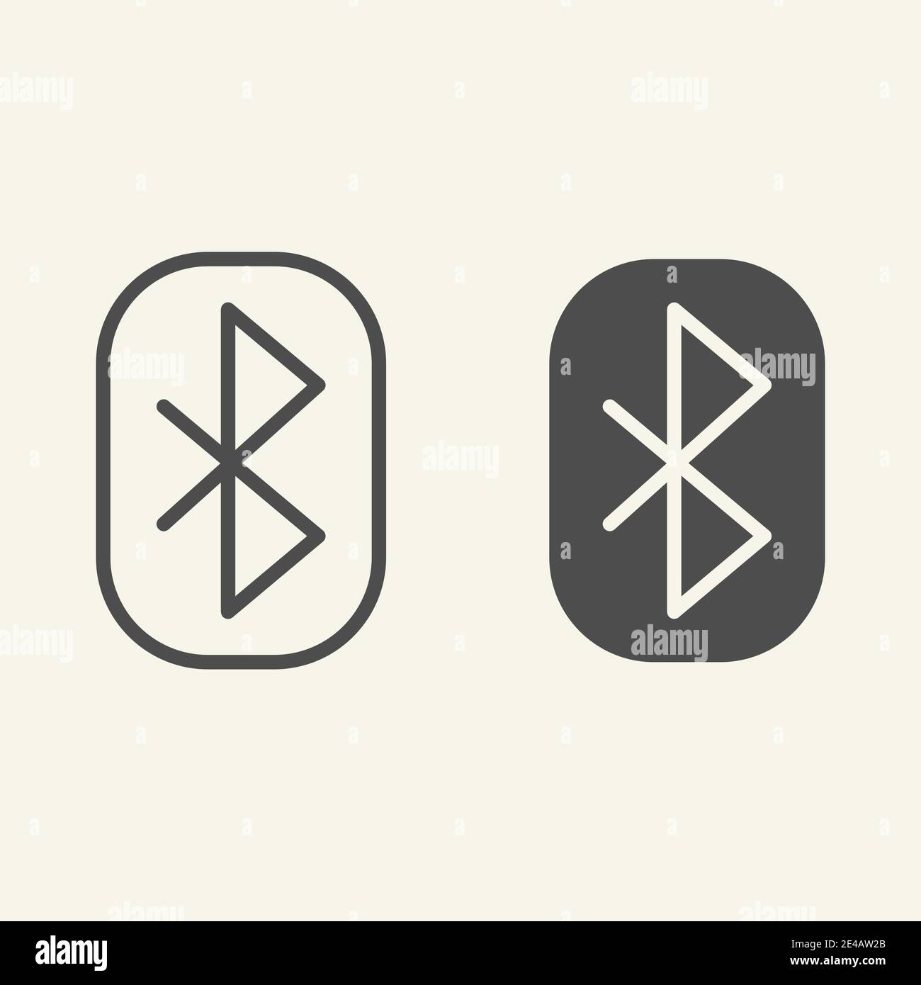 Bluetooth line and glyph icon. Connection vector illustration isolated ...