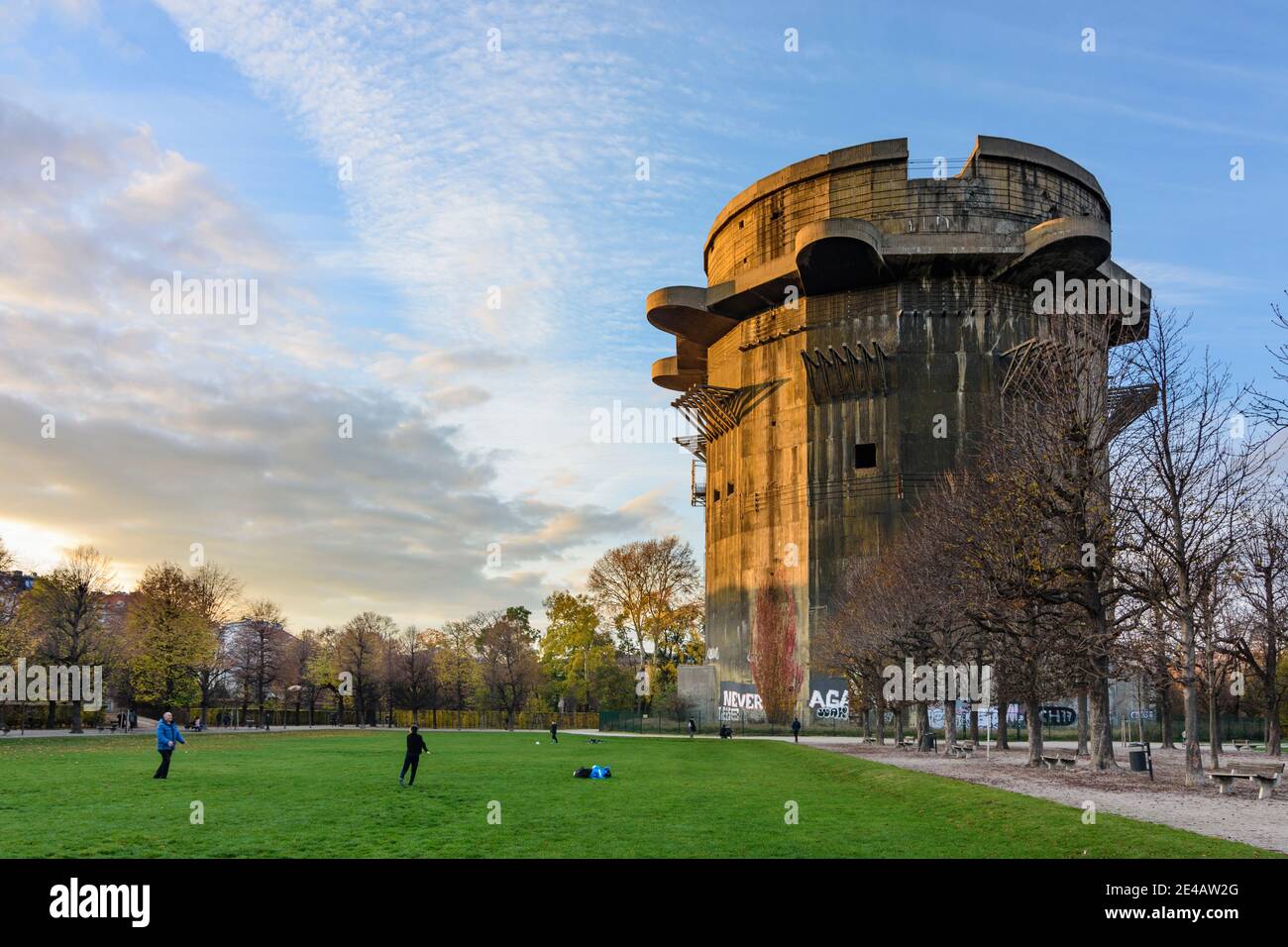 Flak tower in park augarten hi-res stock photography and images - Alamy