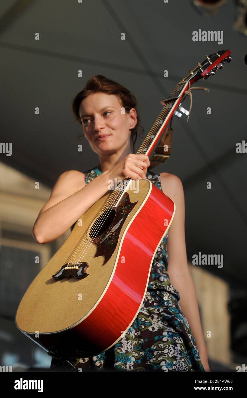 French singers Cecile Hercule during their concert in Paris, France, on ...